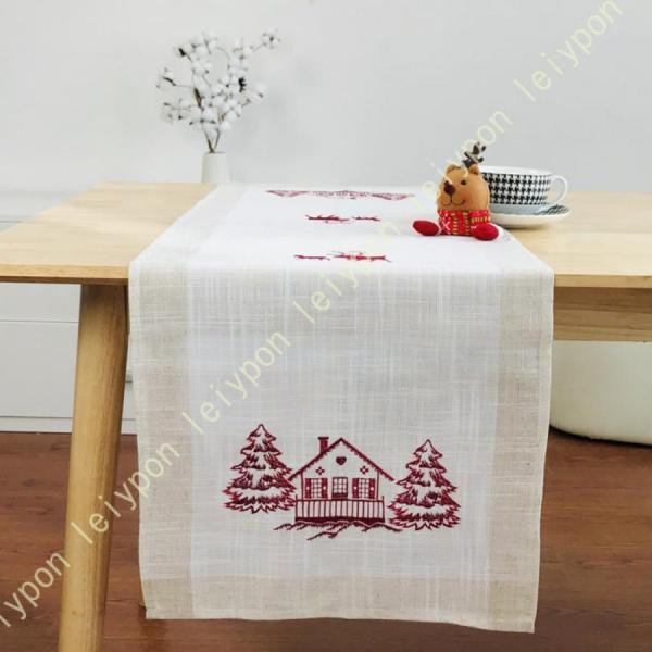 ■製品詳細：【サイズ】：40*115=横約40cm*縦約115cm 【個数】：1枚組【素材】：ポリエステル ★ワンランク上のテーブルコーディネートいつもの食卓をワンランク上に格上げしてくれるテーブルランナー。無地調のかすり柄がシックで落ち着...