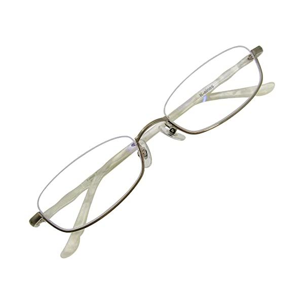 「商品情報」「主な仕様」・フレームカラー　ブルー、シャンパンゴールド/ホワイト、レッド、ピンク/ライラック　・フレームサイズ　51口17-138　重さ約18ｇレンズ　伊達眼鏡、PC眼鏡おしゃれなアンダーリム(逆ナイロール)タイプの伊達眼鏡。...