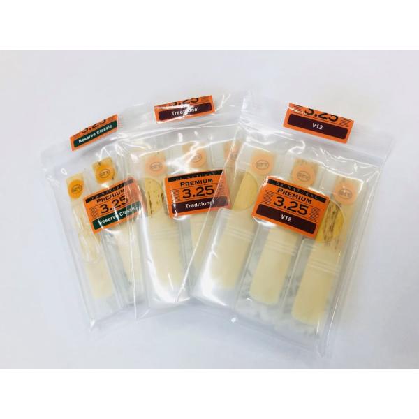 3番だと薄い、でも3.5番だと厚すぎる…とお悩みの方に大人気のリードです！3番の吹き心地の良さと、3.5番の重厚さを兼ね備えた逸品です。クラリネット奏者の藤井一男氏が1枚1枚丁寧にバランス調整しています。【種類】バンドーレン　Traditi...