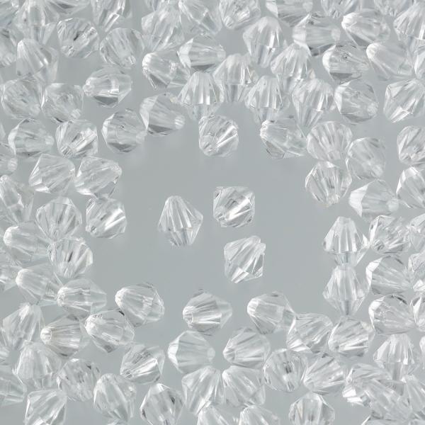 ビーズ そろばん型 アクセサリー パーツ1個サイズ：約5mm 通し穴径約1mm(商品画像に簡易計測画像御座います、簡易ですので誤差は御座いますのでご了承下さい。）カラー：クリア 透明（モニターの発色の具合によって実際の商品との色が若干異なる...