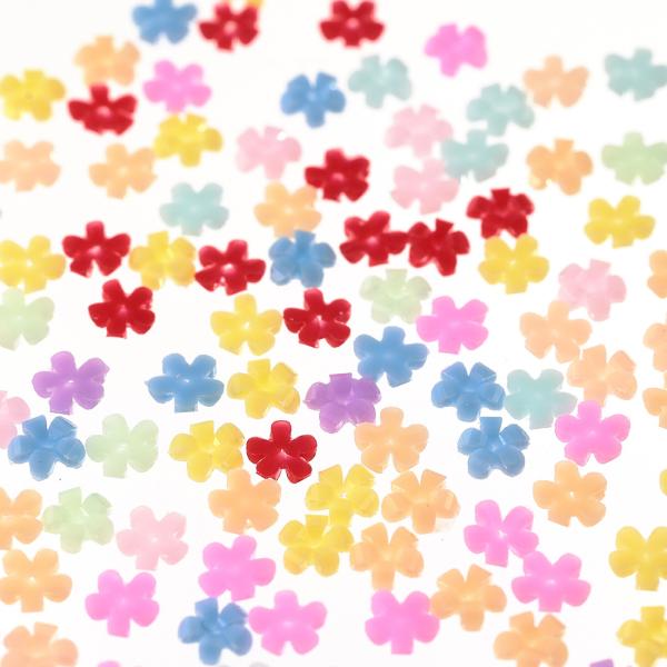 ネイルパーツ フラワー 3.5mm ミックス 5000個1個サイズ：約3.5mm(商品画像に簡易計測画像御座います、簡易ですので誤差は御座いますのでご了承下さい。）カラー：ミックス（モニターの発色の具合によって実際の商品との色が若干異なる場...