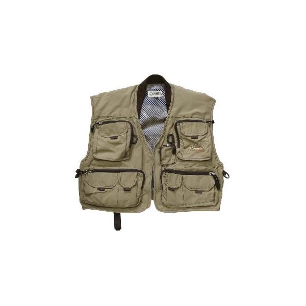 オールラウンドに使えるショートベスト。多彩なポケットレイアウトで荷物をしっかり収納可能。裏地はオールメッシュで快適な着心地。波止・サーフ・渓流とさまざまな釣りに対応します。