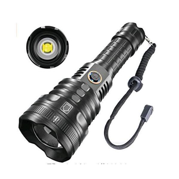 　高輝度XHP 99は通常のXHP 50より6倍以上の明るさで、輝度は25000ルーメン！　片手で簡単にコントロールできるスイッチは、スイッチを押すだけで照明モードの切り替えができます（高輝度-中輝度-低輝度-点滅-SOS-OFF）。*SO...