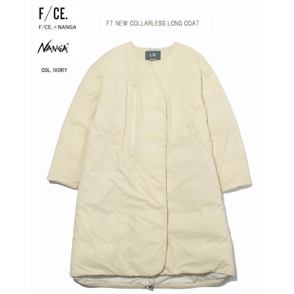 F/CE（エフシーイー）日本のデザイナーズブランド。F/CE×NANGAエクスクルーシブ『日本屈指のシュラフメーカー”ナンガとのコラボダウン』■2025-2026秋冬Nanga FT NEW COLLARLESS LONG COAT レディ...