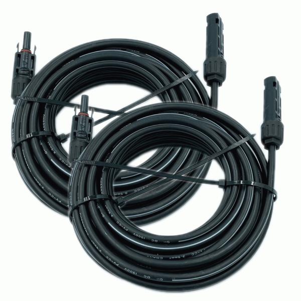 ソーラー 延長 ケーブル 3ｍ2本セットです。 ケーブルは、一般財団法人電気安全環境研究所S-JET（第三者認証）取得 日本仕様の電圧 1500V、温度-40〜90℃まで使用出来ます。 湿気や耐食性に対し優れています。 コネクター部はMC-...