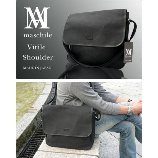 日本製の作りもしっかりした8号キャンパス地を使用した、かぶせショルダーバックです♪★ maschile マスキーレ Virile ヴィリーレ かぶせ キャンバス ショルダーバッグ大人カジュアルがコンセプトの国産ブランドの「マスキーレ」からキ...