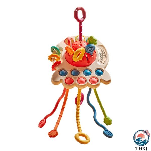 商品の説明                                                赤ちゃんがモンテッソーリのおもちゃのひもを引っ張ったり、おもちゃのボタンを押したりすると、その能力が発達します。この赤ちゃんのおもちゃ...