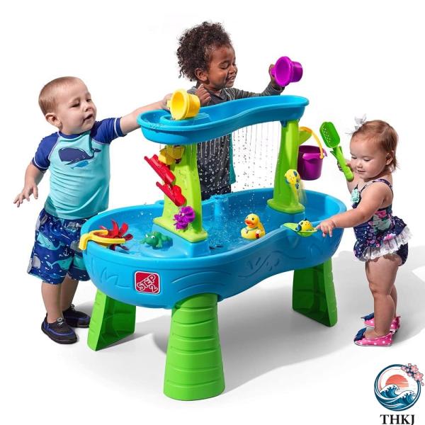 商品の説明                                                1. 多層設計：このウォーターテーブルは幼児用に設計されており、2層のサンドテーブル構造で、子供たちが水遊びと砂遊びの両方を楽しむこと...