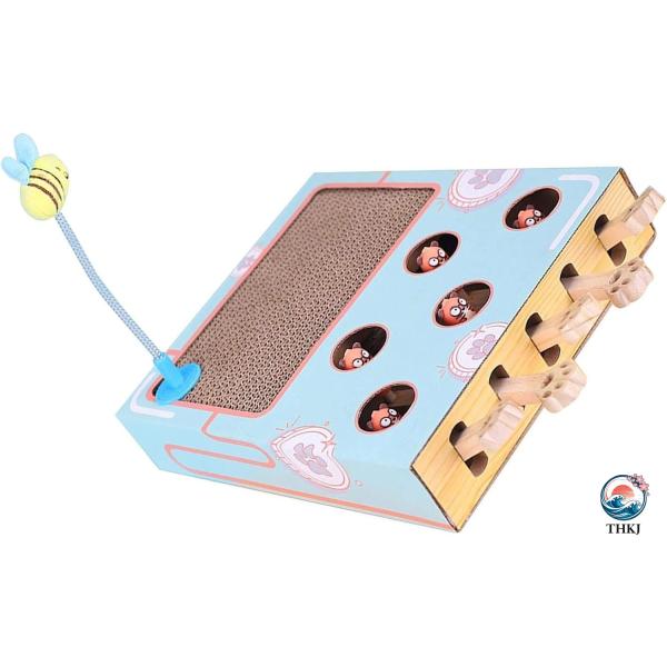 説明    猫 おもちゃ モグラ叩き ネズミ 猫遊び 猫モグラ叩きおもちゃ 五つ穴 ネズミ 猫 つめとぎ 猫用爪とぎ ダンボール 高密度 耐久 ねこ つめとぎ マット 家具破壊防止 省スペース 運動不足改? 寂しさ解消 運動不足解消 ストレ...