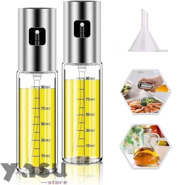 高品質 - 調理用オイルスプレーには、ステンレススチール304、食品グレードのガラスを使用。完全にBPA(ビスフェノール-A)フリーで環境に優しく、非常にコンパクトで上部が滑り止めデザイン。滑り落ちません。多目的 - ご家庭用やキッチン用ツ...