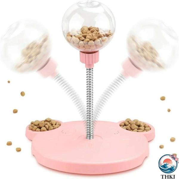 猫がボールに触れると、ボールの穴から食べ物が漏れてきます。猫の遊びへの興味を惹きつけ、食事、休憩、遊びの良い循環を促進することができます。 猫の捕食意欲を刺激し、猫の運動不足を効果的に改善することができます。食事と運動を結合し、トレーニング...