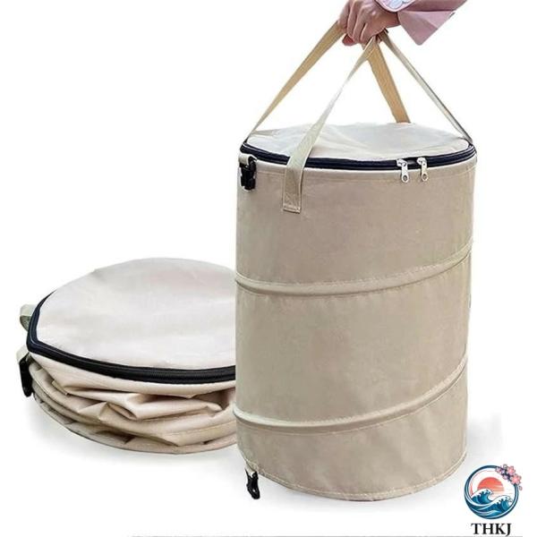 【収納簡単、折りたためないゴミ箱】：バックルを外すだけですぐに立ち上がります。 使用中に自立するので型崩れの心配もありません。 収納時はバックルで固定してスペースを節約 【大容量】：37.8Lの超大容量です。 持ち運びに便利なハンドル付き。...