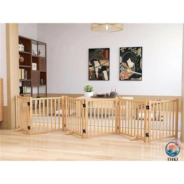 木製ペットゲート素材:100%天然ニュージーランドパイン無垢材、塗料なし、ホルムアルデヒド、棘なし、無味、健康、暖かみのある木目、なめらかな質感です。 ペットフェンス、部屋の仕切り、ペットペンとしての小中型ペットに最適です。 組み立て不要:...