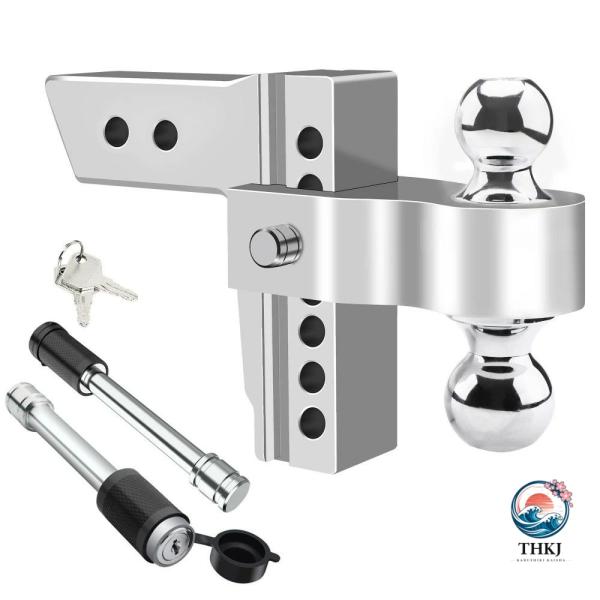 ? 一体型ダブルボールデザイン: 一体型ボールヘッドはボールシートを必要とせず、決して落ちることなく、安全性を大幅に向上させます。 各調整可能なトレーラー接続デバイスには、ボールマウントプラットフォームとヒッチ盗難防止機能を固定するための2...