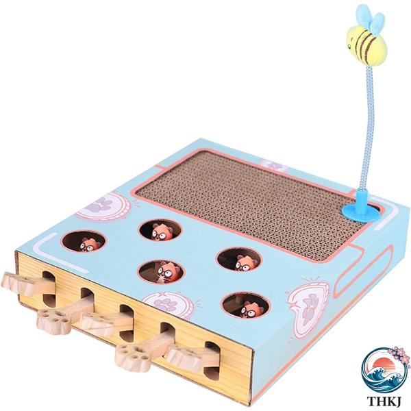 説明    猫 おもちゃ 猫じゃらし モグラ叩き ネズミ 猫遊び 猫モグラ叩きおもちゃ 五つ穴 ネズミ 猫 つめとぎ 猫用爪とぎ ダンボール 高密度 耐久 ねこ つめとぎ マット 省スペース 家具破壊防止 運動不足改善 寂しさ解消 運動不足...