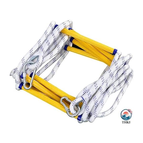 製造の方は安全第一：逃げロープはしごは高強度樹脂と強力なナイロンでできています。これは耐久性があり安定しています。信頼できる安全装置であり、強い負荷容量があります。フックを2つ備えている、受け取り次第ご利用いただけます。 強力な耐荷重：安全...