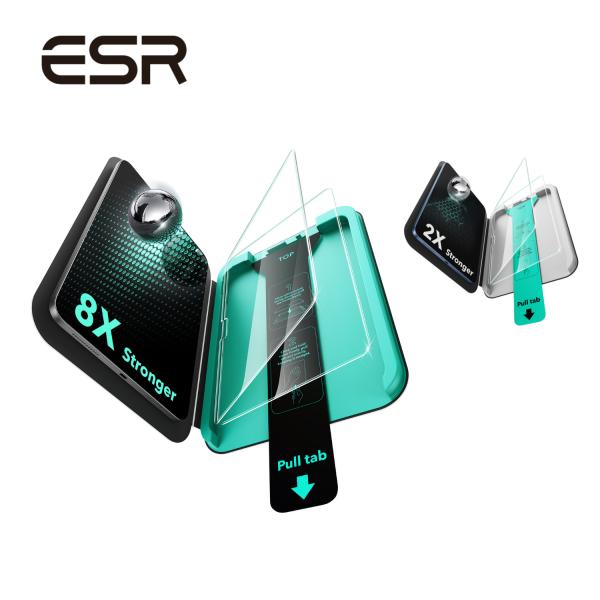 ESR 2枚入 iPad 11インチ(A16/2025)10世代(10.9インチ/2022)、iPad Air 11/13インチ M3/M2 専用 Armorite/Classic 9H硬度 強化ガラスUltraFitトレイ付気泡ゼロ 【国...