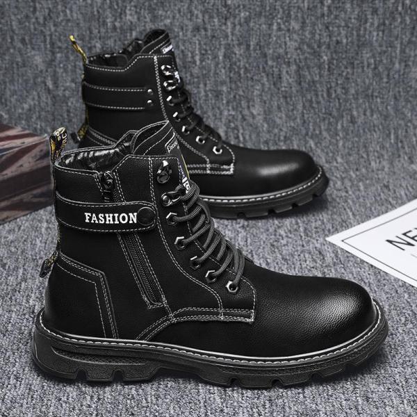 コンバットブーツ 大人用 オートバイの保護靴 防水 滑り止め 耐磨耗性 バイク用品快適＆防水性柔らかさと強度に優れたレザー素材を使用し、裏側に通気性高いリエステル生地、軽量で快適な履き心地を実現。滑りにくく、伸縮性も良く、足への負担を軽減し...