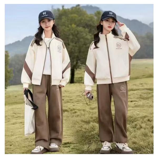 検索キーワード：子供用ジャージ上下セット ガールズ用 ジャージ 上下 キッズ 女の子 ジュニア 120 130 140 150 160 170cm 春秋 ジッパー付き スウェット 長袖 ガールズ トレーナー スポーツウェア カジュアル ラン...