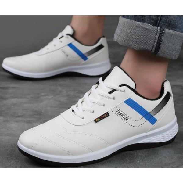 ゴルフシューズ メンズ ゴルフ用 スニーカー エアクッション ランニングシューズ ウォーキングシューズ 撥水加工 滑りにくい スポーツ 運動 スパイクレス 品　番jimo02カラーホワイト、ブラックサイズ39（24.5cm）、40（25.0...