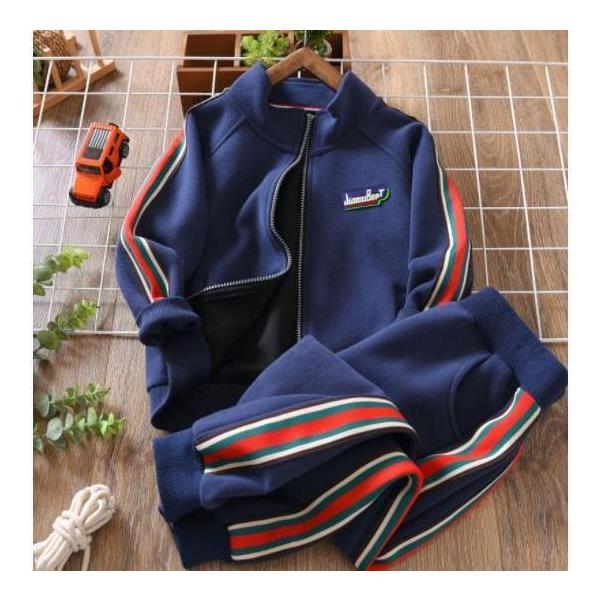 ジャージ 上下 セット キッズ 男の子 子ども服ベロア セットアップ パーカー×ロングパンツ 上下セット 長袖 裏起毛 もこもこ 厚手 2点セット ジュニア 冬服 スポーツウェア 運動服 ジュニア 小学生 110 120 130 140 1...