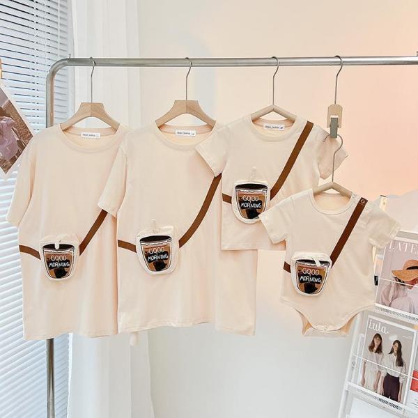 商品説明★商品内容：親子服★素材:綿(95%)、ポリエステル(5%)PR1.おしゃれな親子ペアルック服！2.家族揃いで幸せ感たっぷり！3.家族旅行、撮影、運動会、お出かけに！4.誕生日、記念日、ご家族へ感謝の気持ちとしての贈り物に大！5.着...