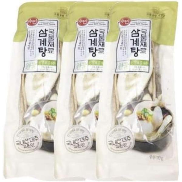 参鶏湯用材料 70g × 3袋 (1袋70g、3〜4人前) 3個
