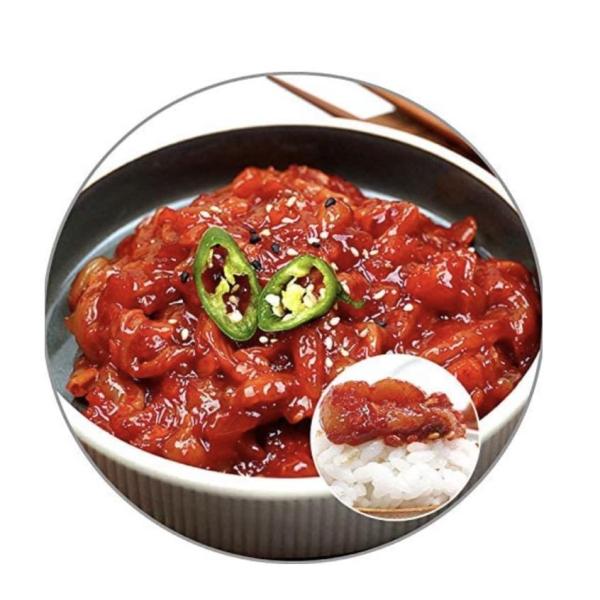 原材料名タラの内臓、ワイン、ゴマ油、イワシダシダ、前リゴマ、おろしニンニク、アミの塩辛、特製タレ チャンジャとは、 日本語で表現するとタラの塩辛の唐辛子バージョンです。鱈の胃袋を塩漬けにしたものにコチジャン、ニンニク、ごま油などで味付けをし...