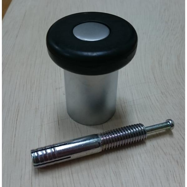 『レターパックプラス選べます』レターパックプラスなら送料全国一律520円棒型戸当り　きのこ型コンクリート床付戸当りアンカー式材質　：亜鉛ダイカスト、ゴム付属品：アンカーC1060　M10×60サイズ：高さ52mm　　　　L=40mm