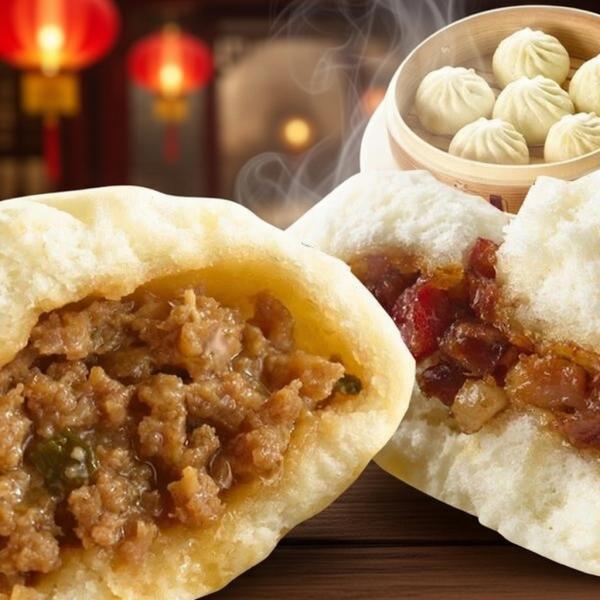 肉まん10個・チャーシューまん10個 計20個■原材料○肉まん…小麦粉、豚肉、牛肉、醤油（大豆・小麦を含む）、砂糖、ねぎ、生姜、ラード、チキンパウダー、食塩、コショウ、イーストフード、ベーキングパウダー、調味料（アミノ酸等）、かんすい 〇チ...