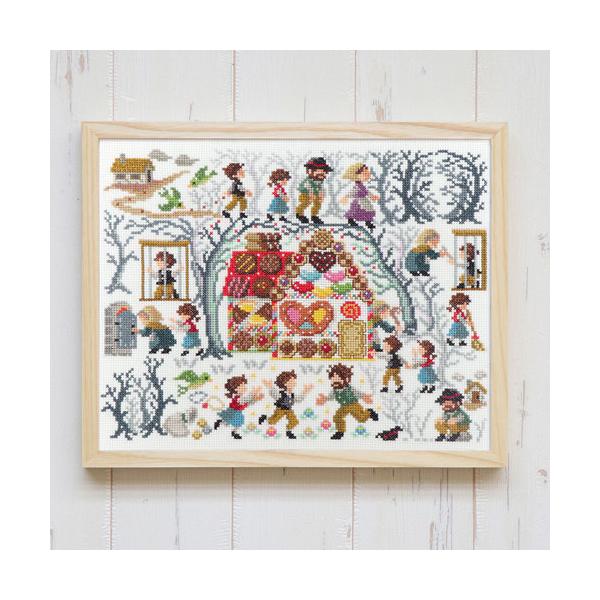 ●キット内容：25番刺しゅう糸、刺しゅう布（No.3800アイーダ）、クロス針、カラー図案付説明書※額は別売りです●用意するもの：額（画像はW-58を使用）、縫い糸、縫い針、はさみ、テープ●出来上がりサイズ：額外径　約25.9cm×横32c...