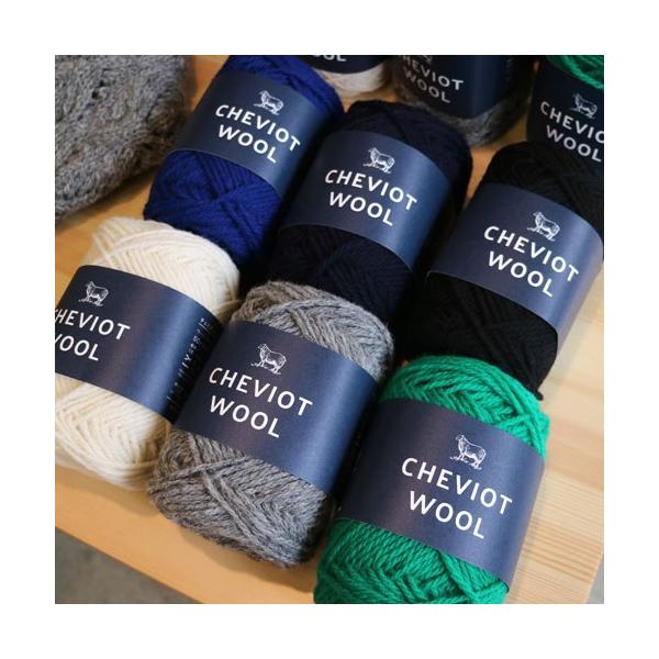 ●品質構成：ウール　100％（チェビオットウール） ●棒針標準ゲージ：18〜19目・25〜26段●かぎ針標準ゲージ：-----●仕立（糸長）：50ｇ　約92ｍ●棒針（号）：7〜8●金属かぎ針（号）：7/0〜8/0●糸使用量（平均）：プルオー...