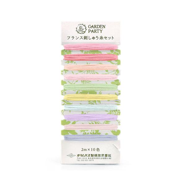 ●内容：25番手刺繍糸　約2ｍ×10色●材質：綿　100％●生産国：日本ちょっとしたフランス刺しゅうにちょうどいい糸量の25番刺しゅう糸セットです。ボタニカルからインスピレーションを受けたカラーがセレクトされています。※こちらの商品は刺しゅ...