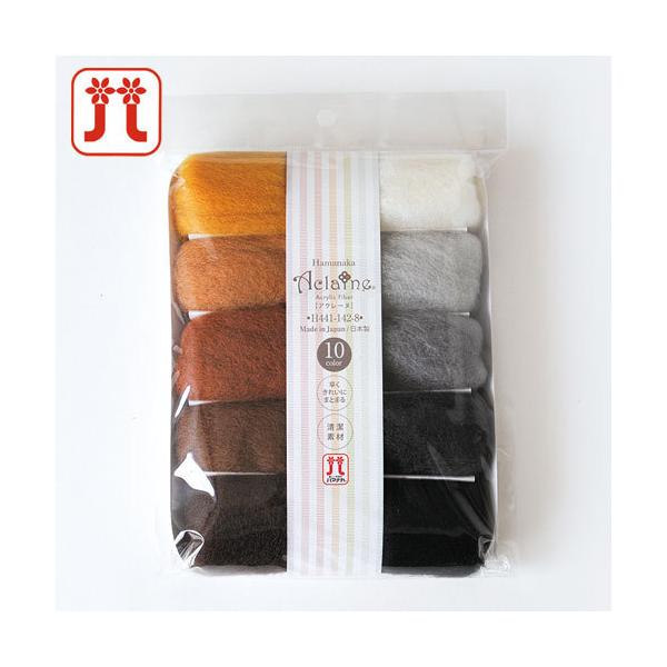 ●内容:　アクレーヌ10色（色番：130・129・120・110・135・101・111・131・134・112　各1色入）●グラム数:　1パック約20g（各色約2g）●品質：　アクリル　100％便利な多色セット。楽しいバリエーションが広が...