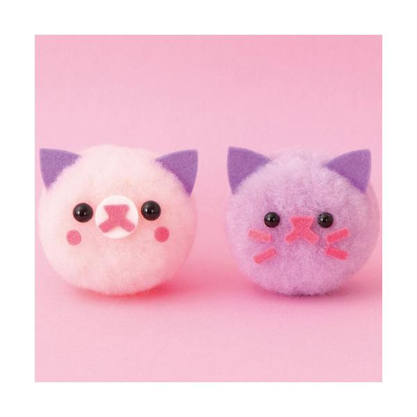 ●キット内容：アクレーヌ・目・結び糸・フェルトパーツ・レシピ※くるくるボンボンミニは付属しません。●使用用具（別売り）：くるくるボンボンミニセット（5.5cmを使用）(H204-570)ハサミ・目打ち・手芸用ボンド●サイズ：共通/直径約5....