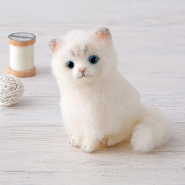 ●キット内容：アクレーヌ、目、レシピ使用用具（別売り）：★ フェルティング用ニードル極細（H441-023）★フェルティング用マット（H441-015）★または　アクレーヌスターターセット（H441-047）はさみ、目打ち、ボンド●サイズ：...