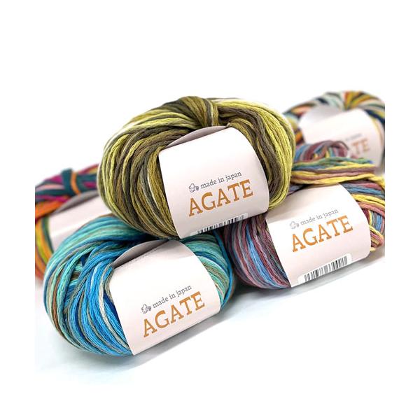 ●品質構成：コットン　100％●棒針標準ゲージ: 20〜21目・27〜28段●仕立（糸長）: 50ｇ　約135ｍ●棒針（号）: 6〜8●金属かぎ針（号）: 7/0〜8/0●糸使用量（平均）：プルオーバー半袖　6玉「模様のある瑪瑙」を意味する...