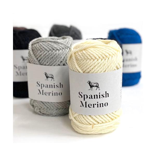 ●品質構成：ウール　100％（スパニッシュメリノウール） ●棒針標準ゲージ：14〜16目・20〜22段●かぎ針標準ゲージ：-----●仕立（糸長）：50ｇ　約71ｍ●棒針（号）：11〜13●金属かぎ針（号）：9/0〜10/0●糸使用量（平均...