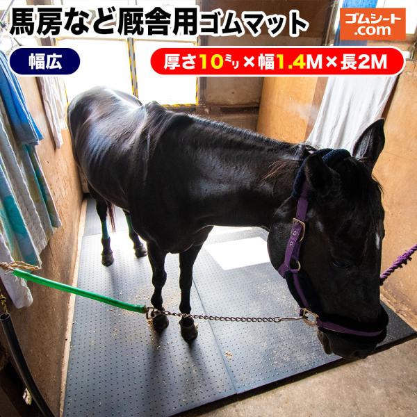 厩舎内で、馬房・洗い場・拭き上げ場・通路などに置き敷きするゴムマットです。多くのお客様からご要望いただく中で、状況に合わせたご提案やオーダーカットのご対応もさせていただいております。10枚セットでご購入いただくお客様へは特価商品もご用意しま...