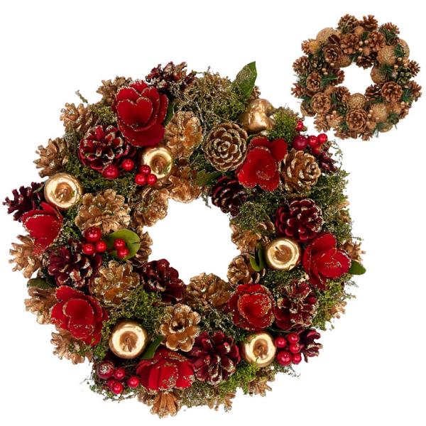 キラキララメが降りかかってキラキラ輝く天然素材の松かさや木の皮、葉などを使用したとっても温かみのあるナチュラルリースです。(ラメの零れなどが気にならない方のみご購入お願いします)もちろんクリスマスリース以外でも通年ご使用いただけます。お部屋...