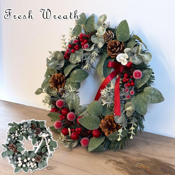 国内生産で、職人が丹精込めて製作した当店自慢の国産リース。贈り物としてはもちろん、自宅用でも大活躍！オールシーズンでお使いいただけるデザインで、どんなシーンでも心を癒してくれます□サイズ：約 横幅35cm×高さ30cm××厚さ9cm リース...