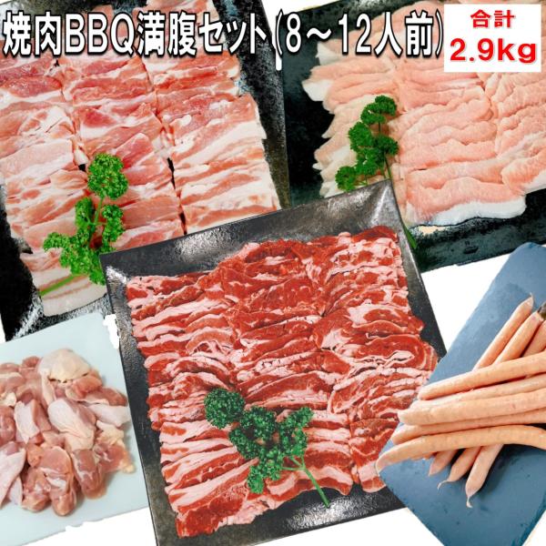 BBQセット 肉 バーベキュー 食材 セット 焼肉セット 2.9kg 牛肉売切れ御免！急遽開催！今ならおまけを付けさせて頂きます。おまけ商品は、豚タン、海鮮セット、豚トロ、ソーセージの内１商品！この機会に是非ご賞味下さいセット内容牛バラカル...