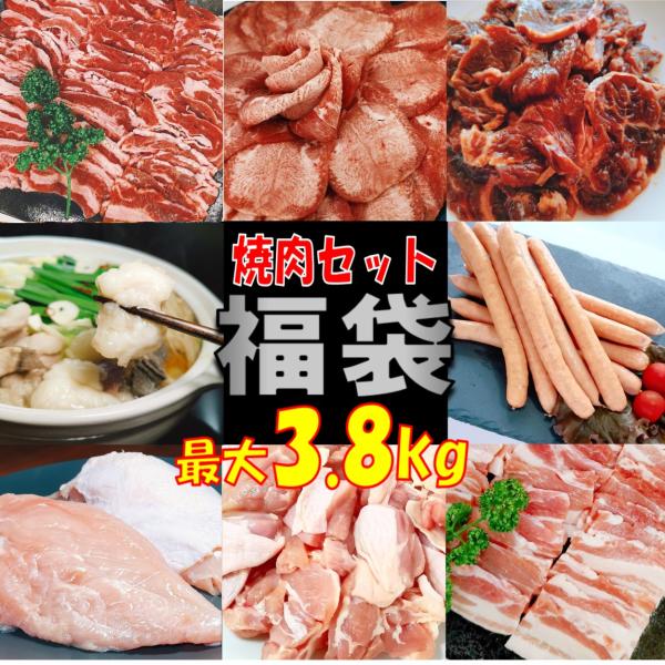 福袋 食品 最大3.8kg バーベキュー 肉 セット 牛タン 薄切り商品購入後レビューを書いて次回ご利用頂けるクーポンゲット！！セット内容＝＝Aセット＝＝牛タンスライス　300g牛バラカルビ　500g鶏もも　500gホルモン　300g鶏ムネ...