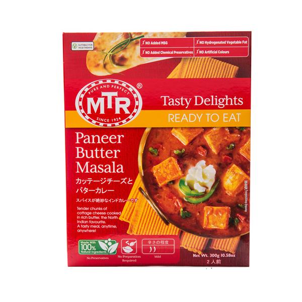 商品名 MTR パニールバターマサラ 300g　1袋原材料名 カッテージチーズ、玉ねぎ、トマトペースト、にんにくペースト、カシューナッツ、香辛料、ひまわり油、食塩、コリアンダーリーフ、バター、フェネグリークリーフ、クミン、唐辛子、グリーンチ...