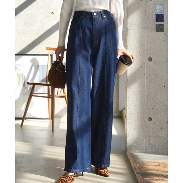 ウエスト調整OK骨格ウェーブさんデニムパンツ自分体型に合わせて穿けるウエスト調整付きストレートデニムパンツ。ウエストとヒップが合わない骨格ウェーブさんや、体型変化の悩みを解決してくれる一本。身体のサイズ感にフィットするので美しいシルエットで...