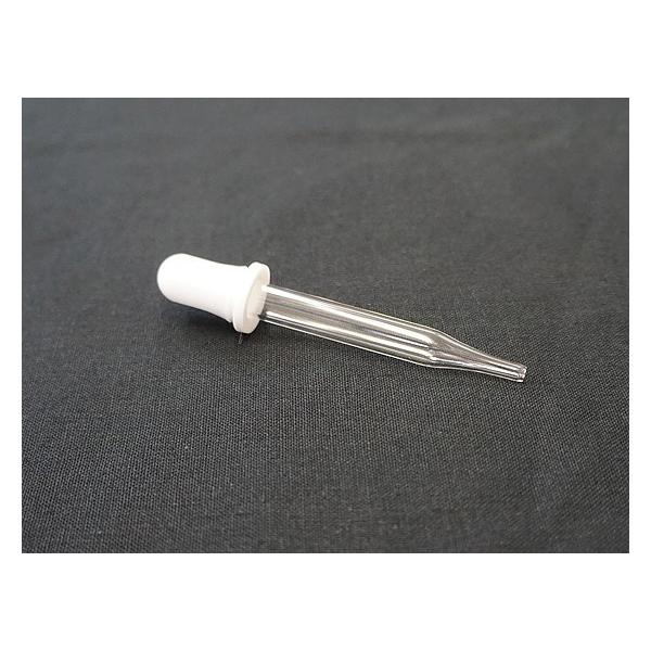 薬品に強いシリコンゴム付の硬質硝子製スポイドです。お手持ちのガラス瓶にご利用の場合は、ガラス瓶の口内径や瓶の深さのご確認をお願いします。【商品サイズ】全長：92mm　直径：9.4mm