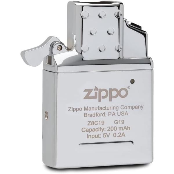 ZIPPO社純正の交換用インサイドユニットが登場！ お手持ちのジッポーオイルライターをオイルもガスもいらない、アークライターに変えることができます。   ■商品名／ガスライターインサイドユニット アークライター ガス注入なし ■カラー／シル...