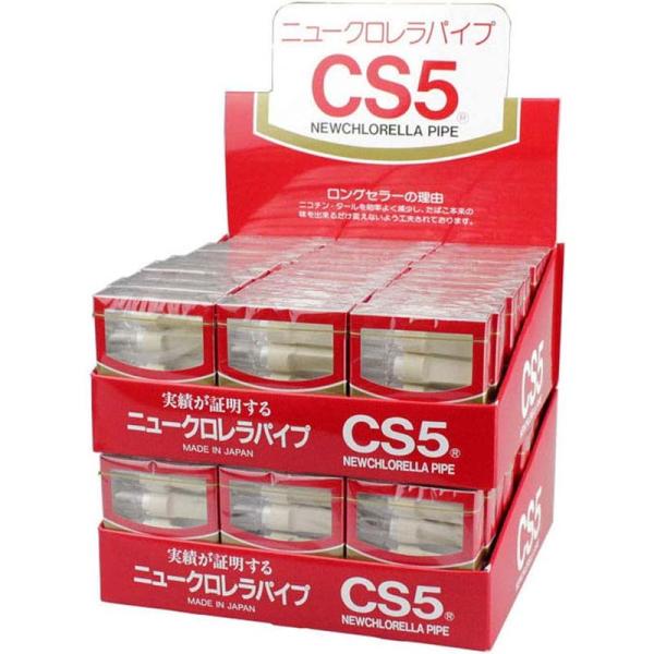 「ニュークロレラパイプCS5」は、スピルリナ、クロレラ、クロロフィル入顆粒をバランスよく添加した独自のニュークロレラフィルターを 採用することにより、たばこ本来の香喫味を出来るだけ損なわずにニコチン・タールを効率よく減少します。  ・ダブル...