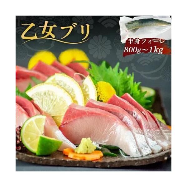 商品情報【内容量】半身分（約800g）【商品の状態】皮つきフィーレ:（三枚おろしにした身の状態）【商品の特徴】乙女ブリは上品な脂がのっているのが特徴的です。飲食店や料亭でお刺身やしゃぶしゃぶとして楽しんでいただいているブリをお取り寄せ可能に...