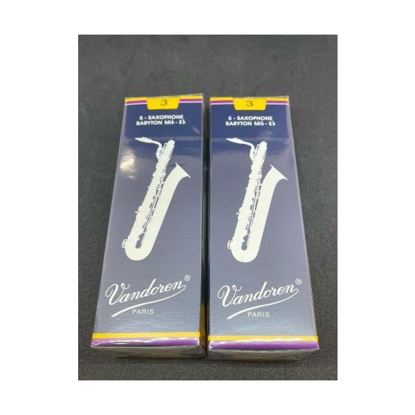 Vandoren トラディショナルバリトンサックスリード 3 青箱5枚入り　2箱セット※店舗、その他のネット販売での併売のため欠品となる場合がございます。予めご了承ください。欠品の場合はメールにてご連絡申し上げます。※宅配便発送となります。...